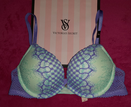 Victoria secret ljubicasti,zeleni push up 75A NOVO