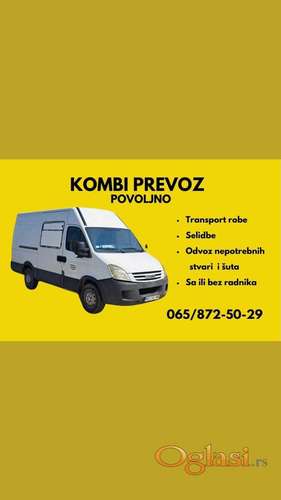 Kombi prevoz i selidbe