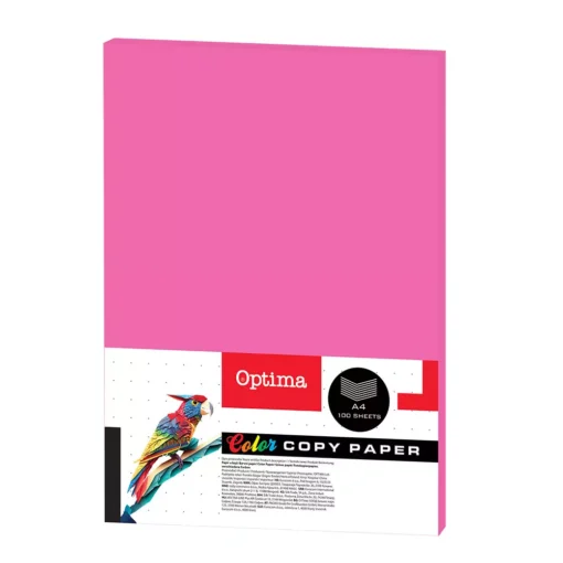 Papir u boji A4 80 g/m² – fluo fuchsia 100 listova OPTIMA