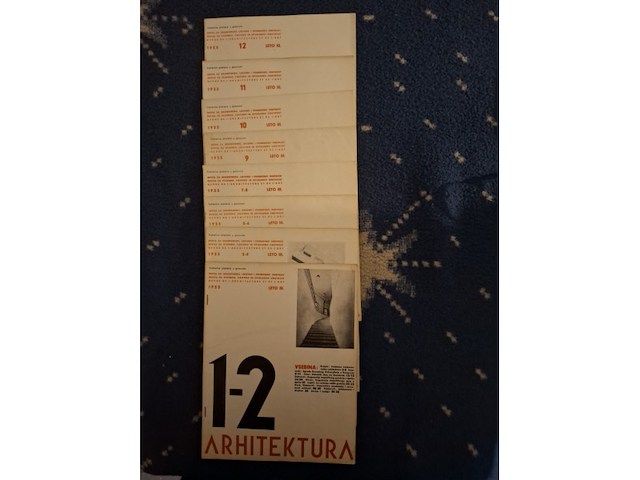 Arhitektura, 1 - 12, Ljubljana, 1933.