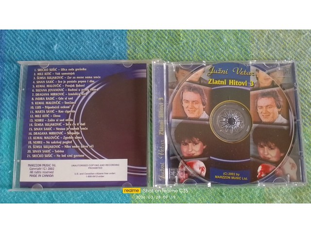 CD JUZNI VETAR - ZLATNI HITOVI 3