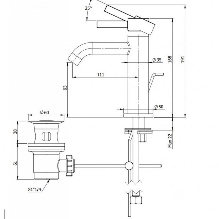 REMER METRICA LAVABO 100