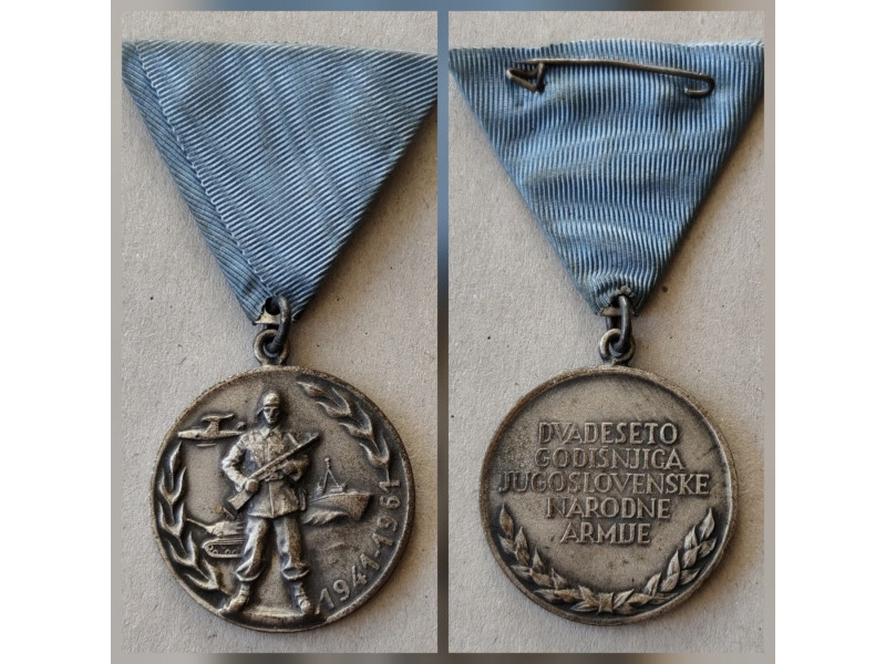 MEDALJA 20 GODINA JNA 1941–1961