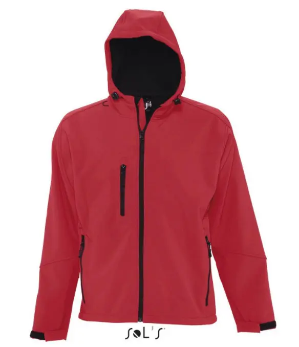 Sols Muška Softshell jakna sa kapuljačom Replay Red veličina XS 46602
