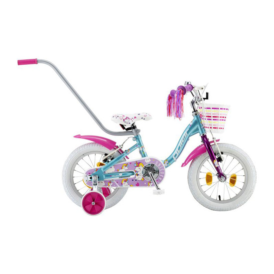 Bicikl Polar JUNIOR 14 UNICORN BABY B142S00243, 14", svetlo plava/pink/ljubičasta