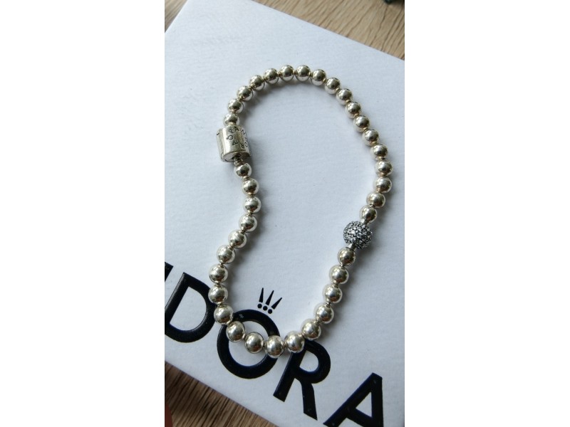 Pandora beads & pave narukvica NOVO