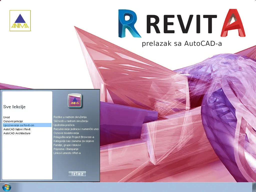 Multimedijalni kurs Revit – prelazak sa AutoCAD-a