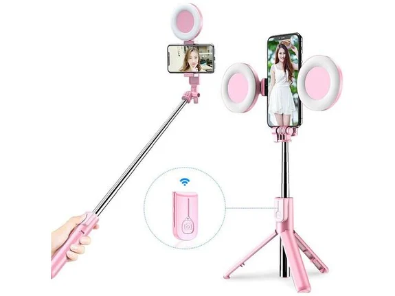 Tripod sa LED rasvetom R12 pink