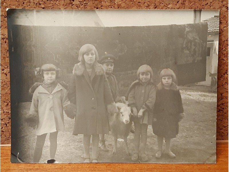 Vintage fotografija – Deca drže ovcu – Skoplje – 1930-e