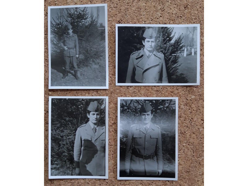 Vintage fotografije – JNA vojnik pored u dvorištu