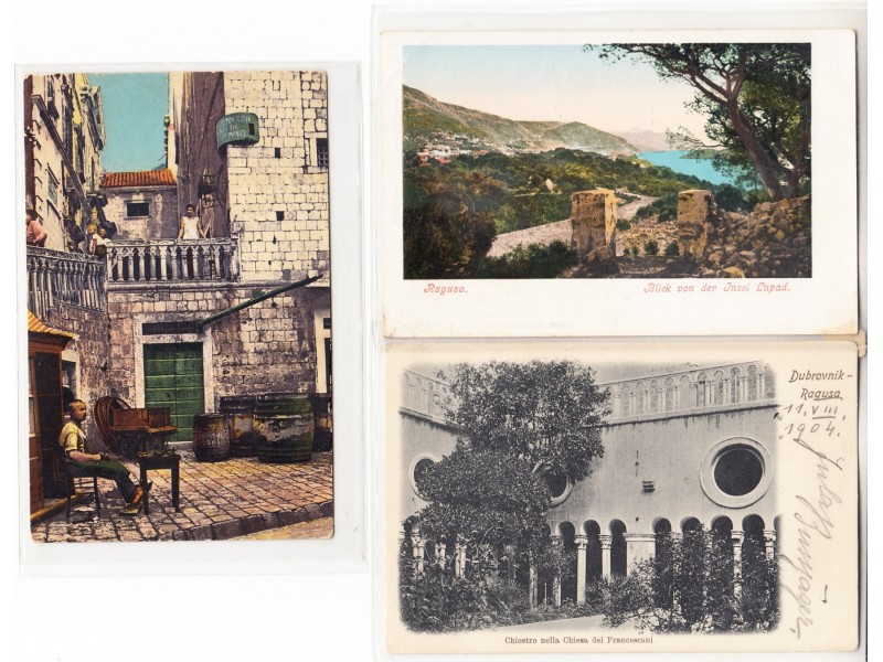 DUBROVNIK 1900 , 3 RAZGLEDNICE
