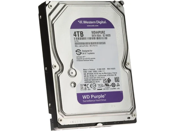 WD Company Hard disk 4TB 3.5 inča SATA III 128MB IntelliPower WD44PURZ Purple