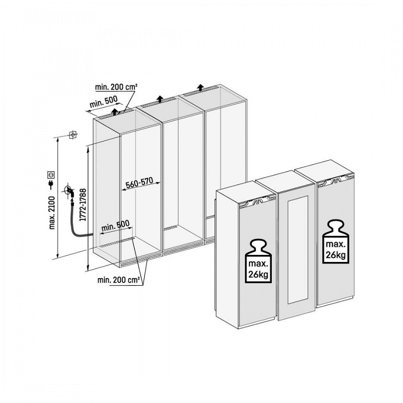 Liebherr side by side kombinacija frižidera IXRFW 5174