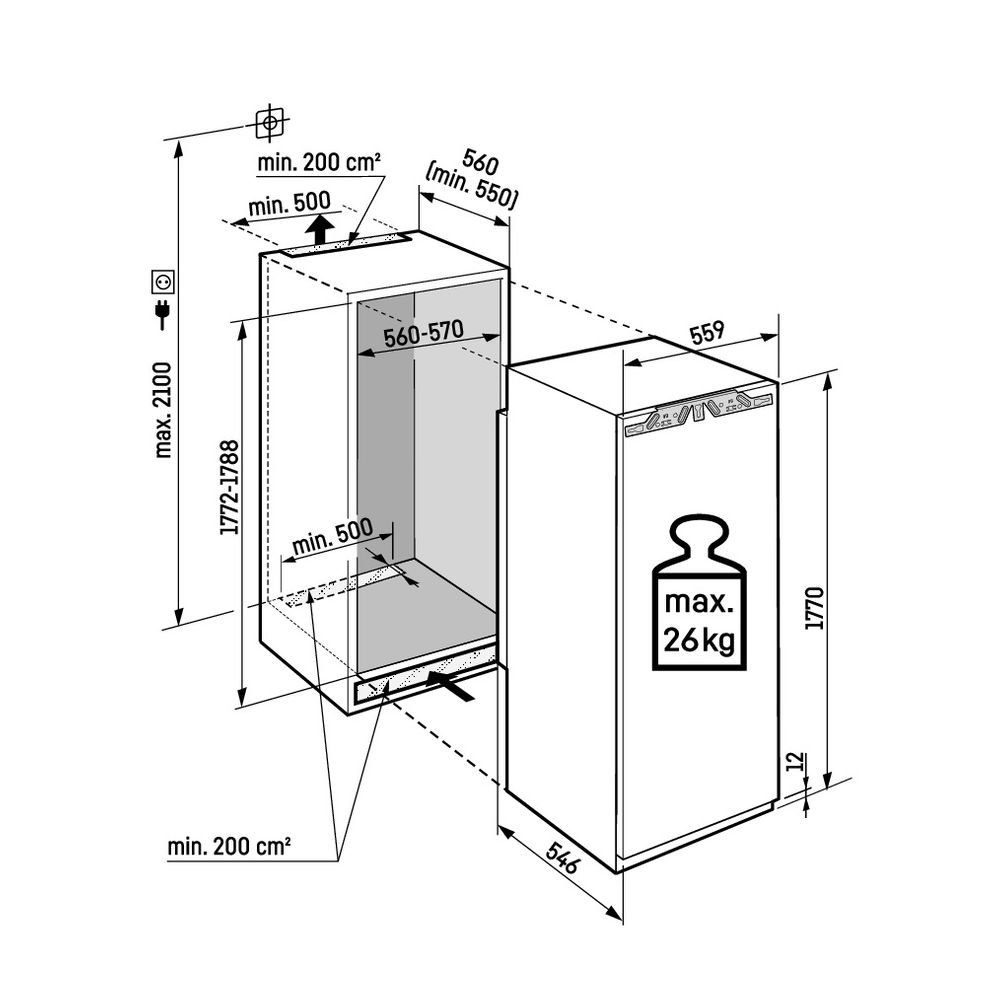 Liebherr ugradni zamrzivač SIFNe 5128