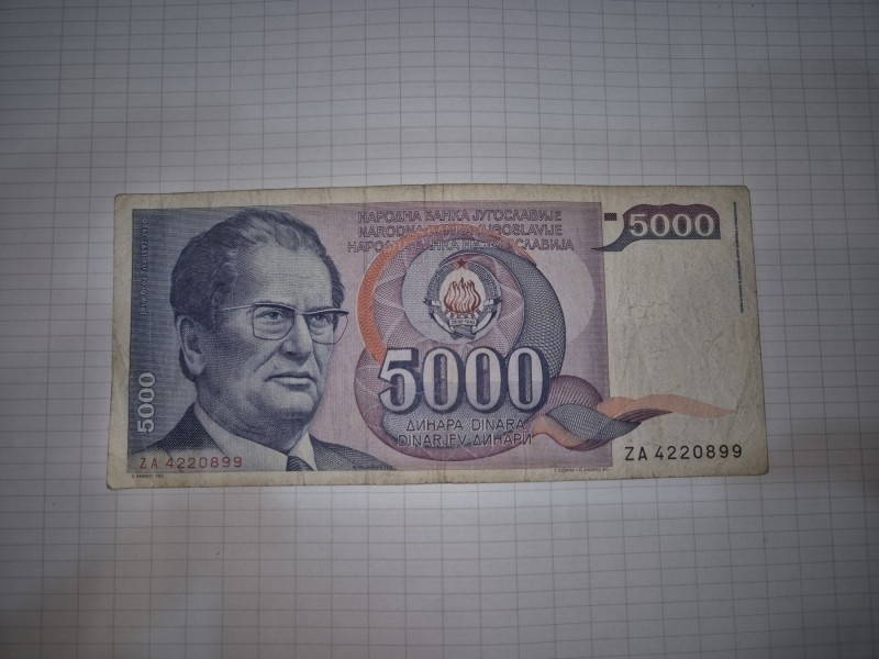 Jugoslavija 5000 dinara.