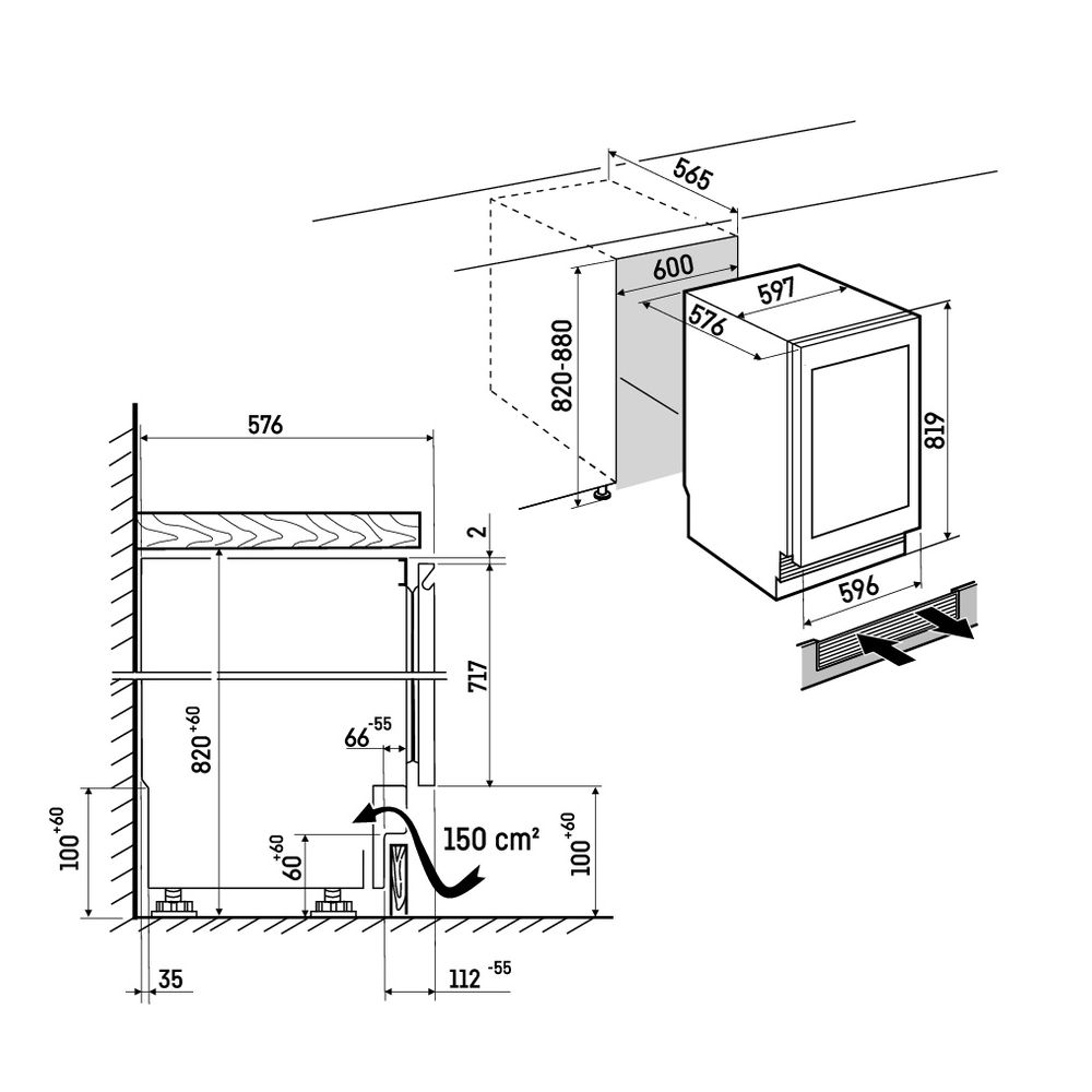 Liebherr ugradni vinski frižider UWgb 3631