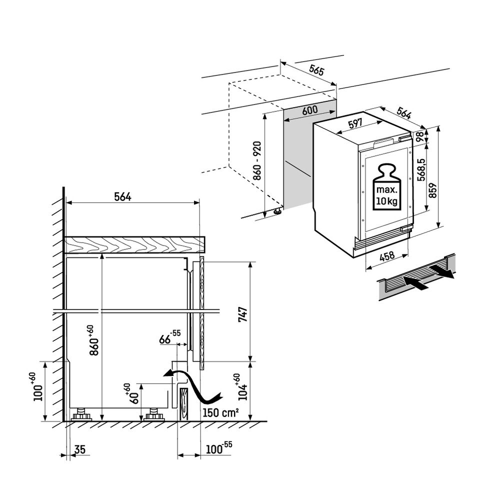 Liebherr ugradni vinski frižider UWpri 3761