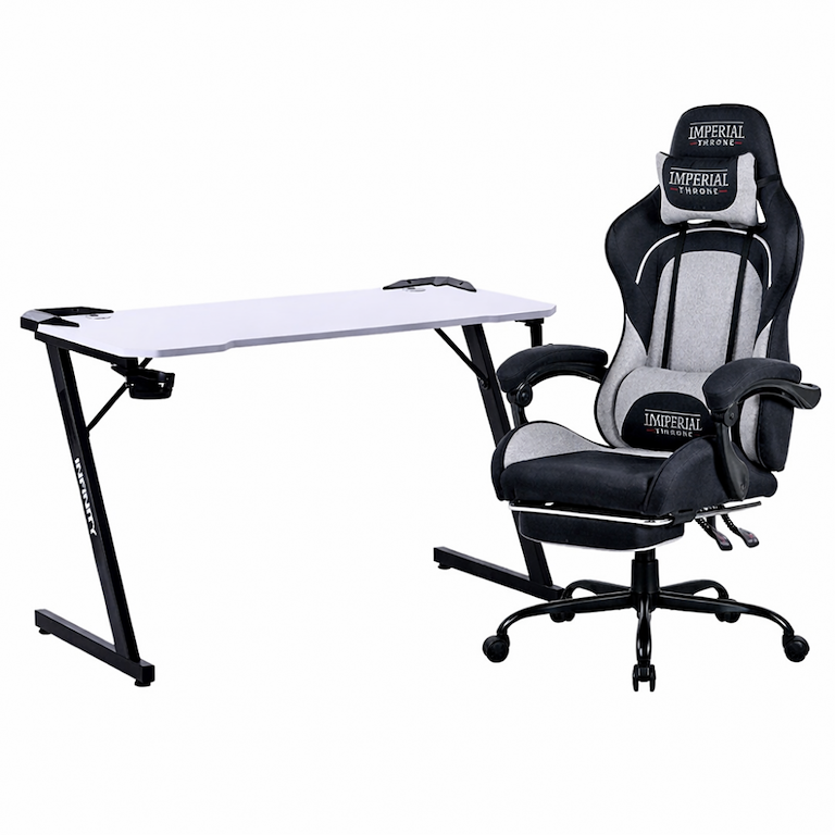 Gejmerska stolica Imperial Throne 5400 Black + Gaming Sto GT 22 White
