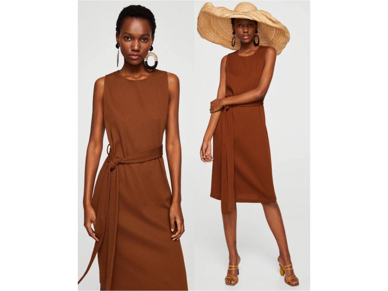 *MANGO* midi haljina sa kaišem