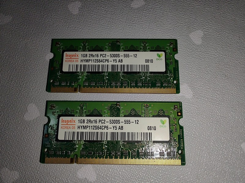 Ram memorije 2Gb, DDR2 667Mhz, za laptop