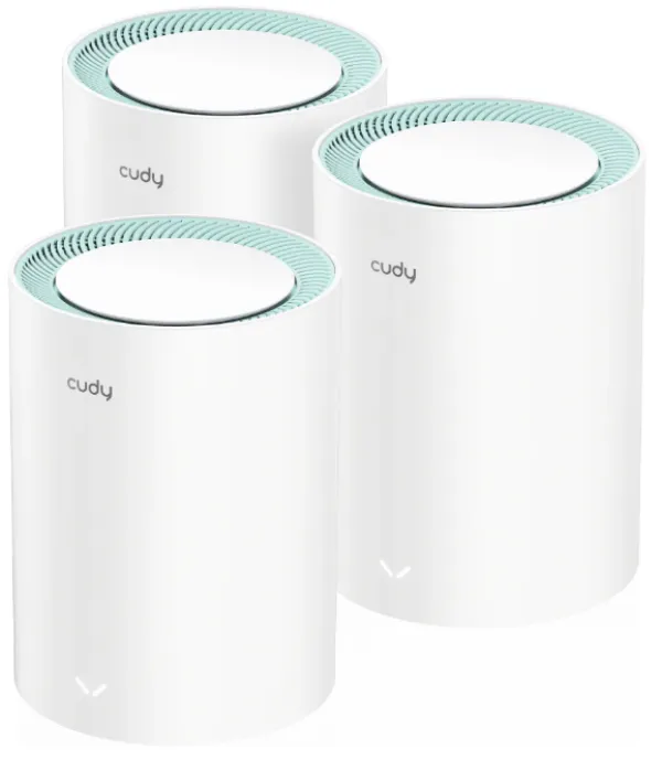 Cudy M1500 3-Pack,AX1500 Gigabit Mesh Wi-Fi 6 System,1201 Mbps + 300 Mbps Wi-Fi