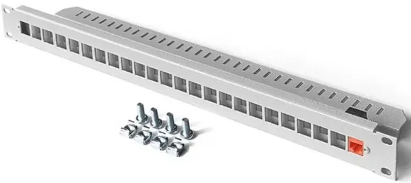 Patch panel za 24 modula RJ45 za rek 19 inca,beli