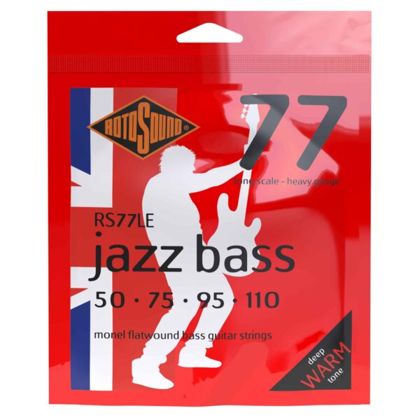 Rotosound RS77LE Jazz Bass Flatwound Bas Žice 50-110 – 4-Žične, Klasičan Ton