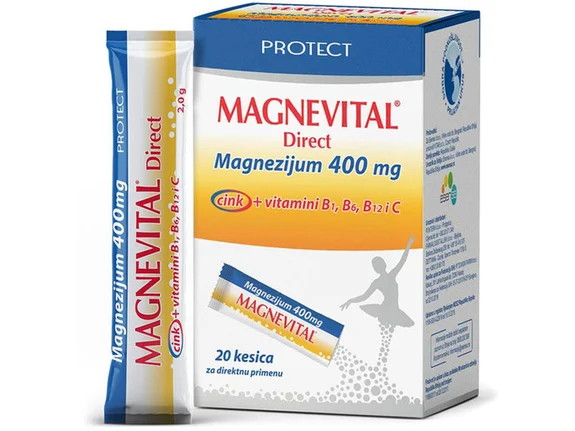 Esensa Magnevital direct magnezijum 400mg i zn oralni prašak 20 kesica protect