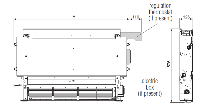 Fan coil FERROLI parapetni Jolly Plus bez maske