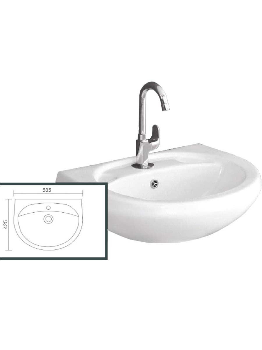 Lavabo Luxury 58,5×42,5cm Ket