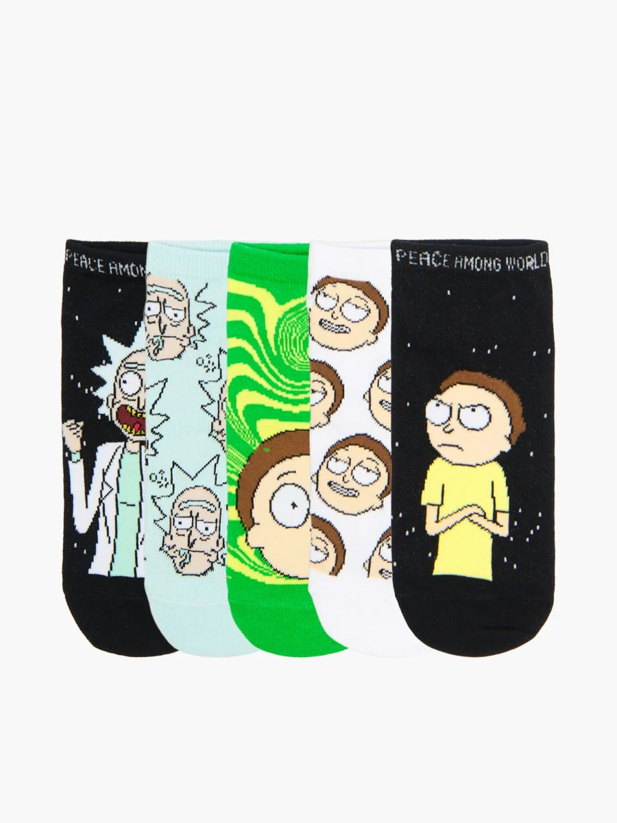 Pakovanje od 5 para čarapa s dezenom Rick and Morty