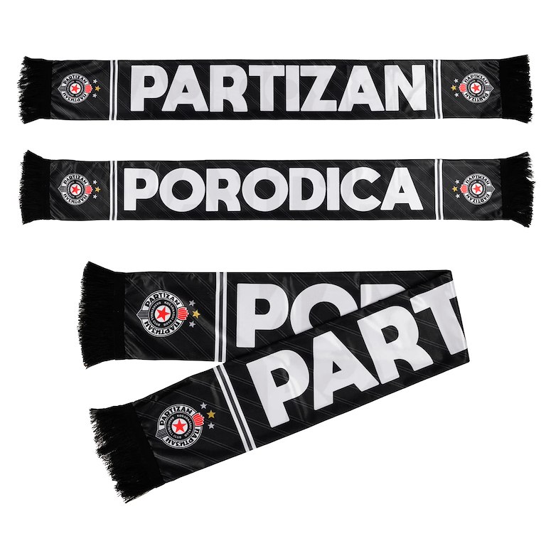 Letnji šal "Partizan porodica", crni