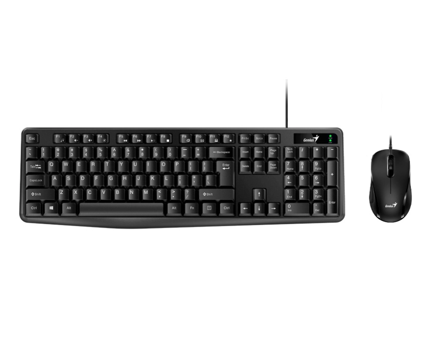 GENIUS KM-170 USB YU crna tastatura+ USB crni miš