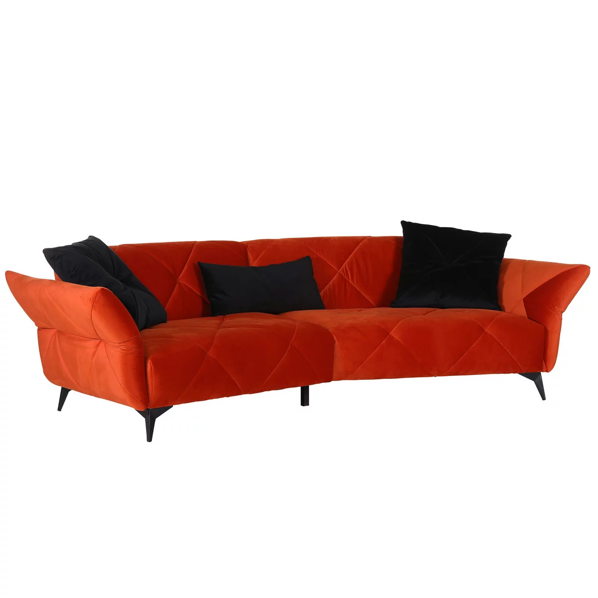 MEGA SOFA narandžasta, crna
