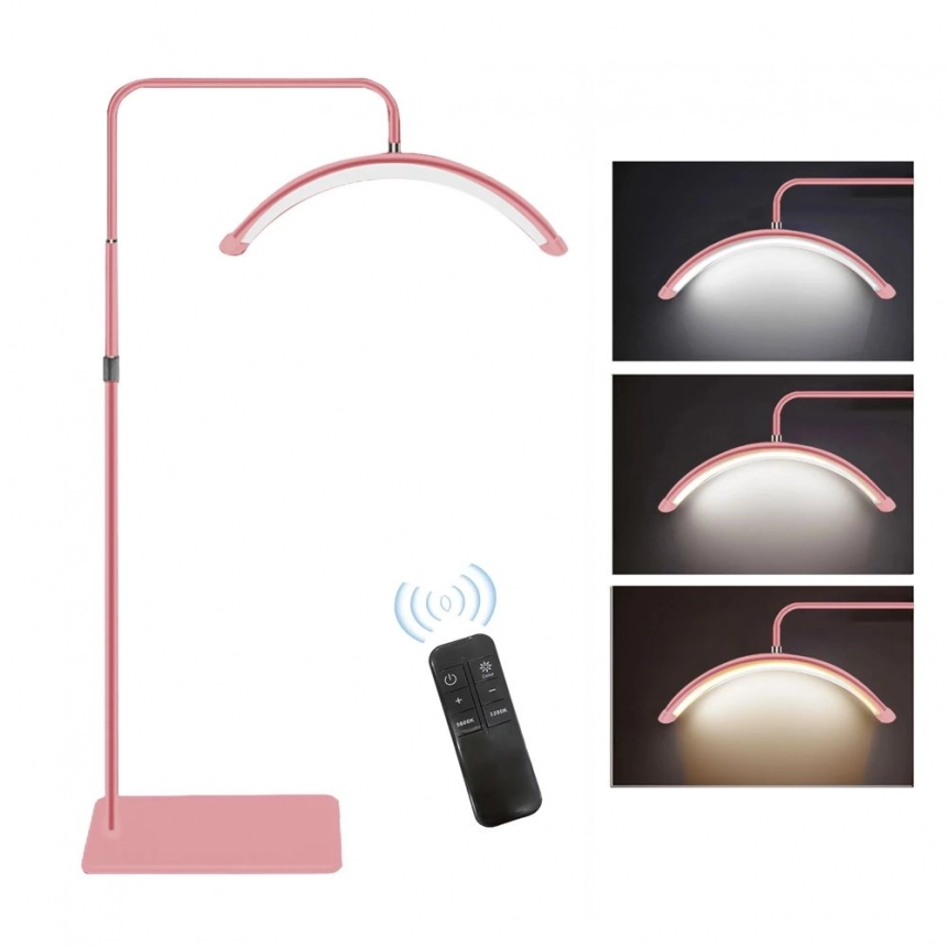 Podna LED lampa Half moon roze