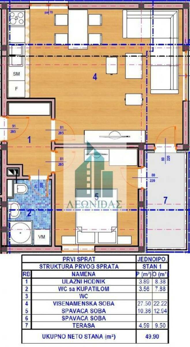 Jednoiposoban stan, Niš - Donja vrežina | Prodaja · 50m² · 92.500€