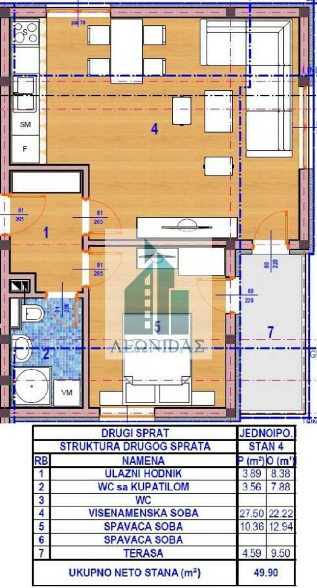 Jednoiposoban stan, Niš – Donja vrežina | Prodaja · 50m² · 92.500€