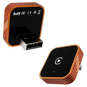 CP030-3 2-IN-1 WIRELESS CARPLAY AND ANDROID AUTO ADAPTER - ORANGE / BLACK