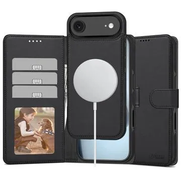 IPHONE AIR TECH-PROTECT 2-IN-1 WALLET CASE - MAGSAFE COMPATIBLE - BLACK