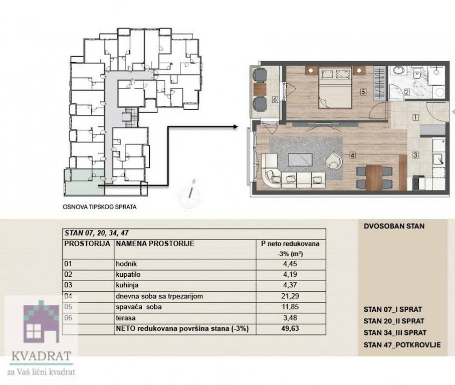 Dvosoban stan, Beograd - Obrenovac (mesto) | Prodaja · 49m² · 99.260€