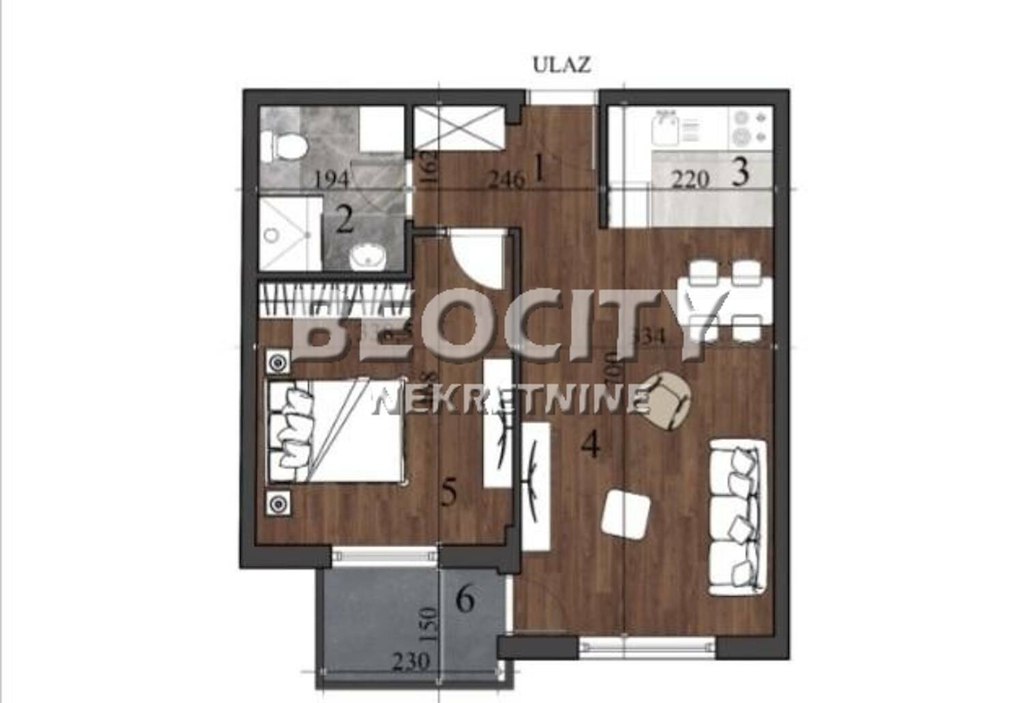 Dvosoban stan, Novi Sad - Nova Detelinara | Prodaja · 46m² · 138.810€