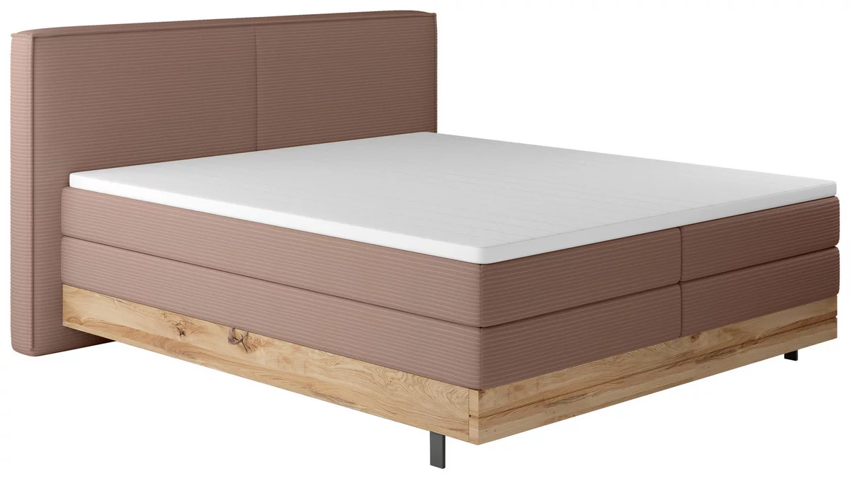 BOXSPRING KREVET 180/200 cm staroružičasta