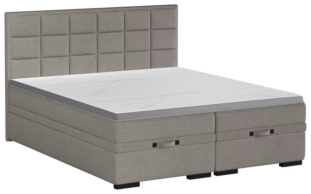 BOXSPRING KREVET 160/200 cm sivo-braon