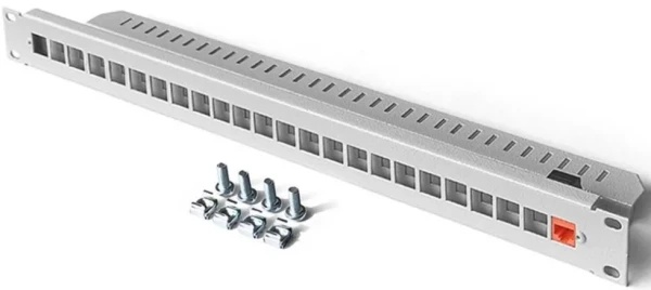 Patch panel za 24 modula RJ45 za rek 19 inca,beli