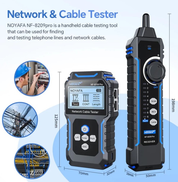 NOYAFA NF-8209 PRO Multifunkcionalni tester mreznih kablova