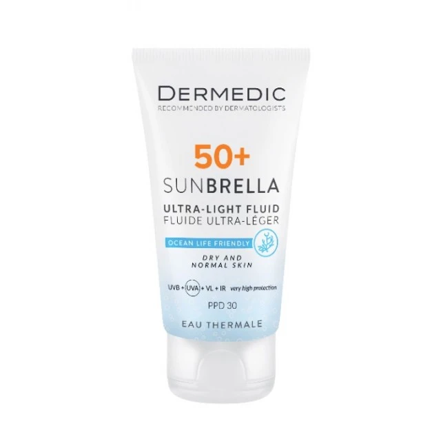 DERMEDIC SUNBRELLA ULTRA LIGHT FLUID ZA SUVU I NORMALNU KOŽU F50+ 40ML