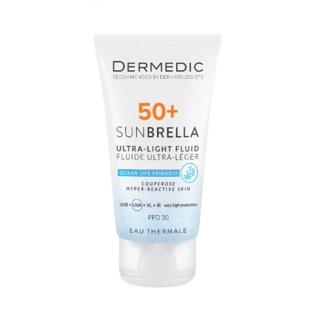 DERMEDIC SUNBRELLA ULTRA LIGHT FLUID ZA KUPEROZNU I HIPERREAKTIVNU KOŽU SPF50+ 40ML