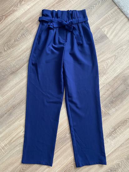 Plave pantalone visok struk