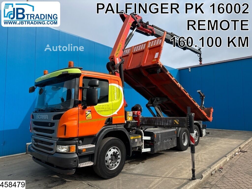 Scania P 340 6x2, CNG, Retarder, Palfinger, Remote kiper