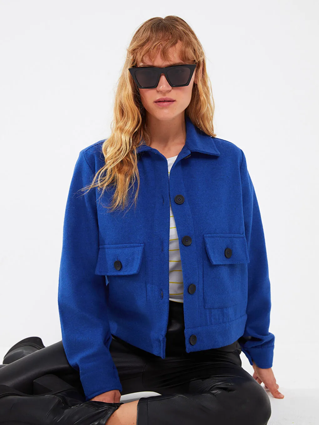 LCWAIKIKI Classic Jednostavna Košulja Jakna Sa Dugim Rukavima Od Cachet Za Žene